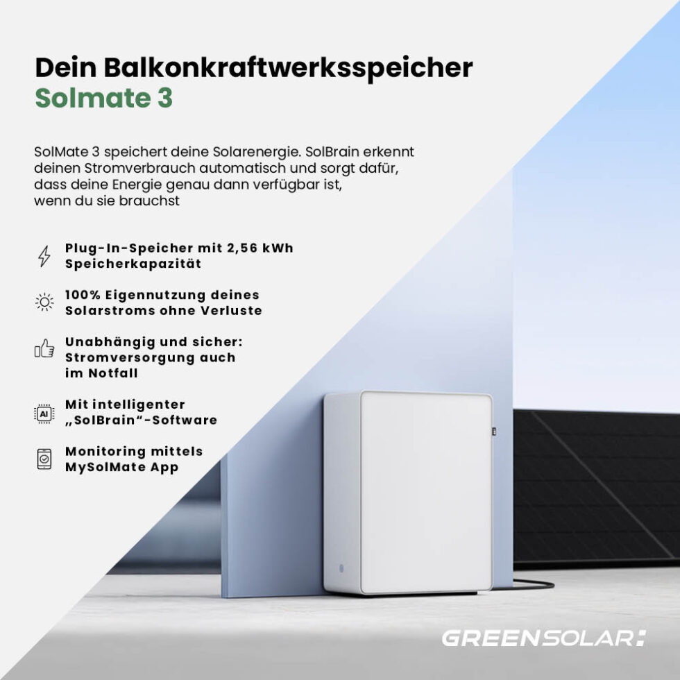 EET SolMate 3 Balkonkraftwerk-Speicher - Dein smarter Energiespeicher